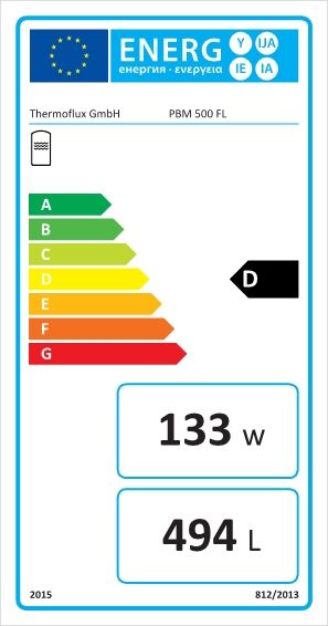 Energielabel PBM 500 - ThermoFlux GmbH : ThermoFlux GmbH